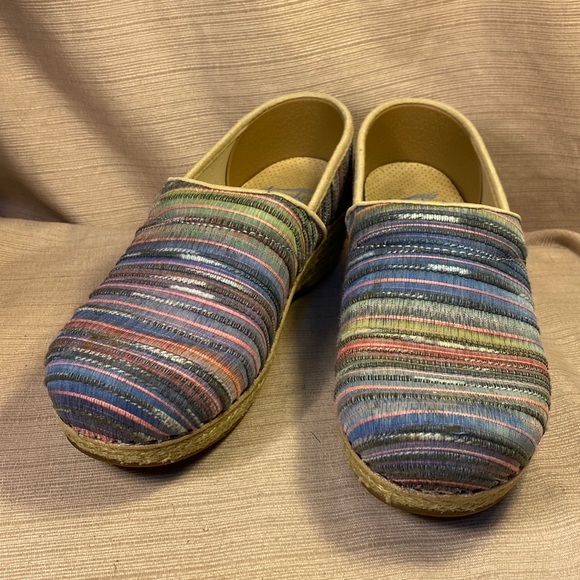 Dansko | Shoes | Dansko Almost New Colorful Stripes Super Fun Clogs 2 ...